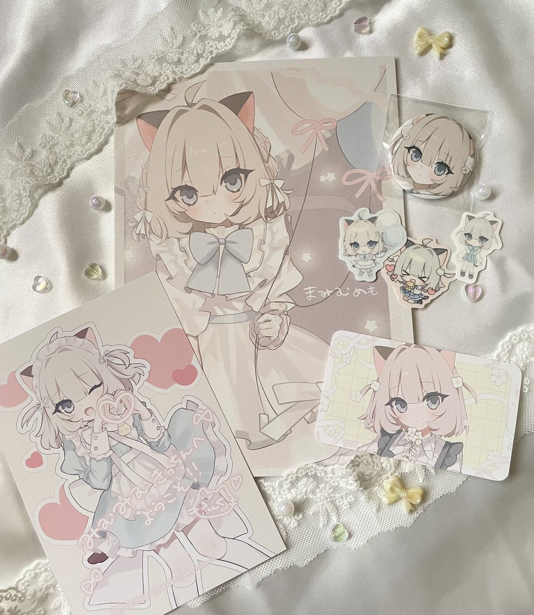 「☁️COMITIA149☁️ めめちゃんメインのイラスト本 『まみむめも』できました! 表紙がキラキラで可愛い‼︎ 」猫羽みむ🐱COMITIA149せ18bの漫画