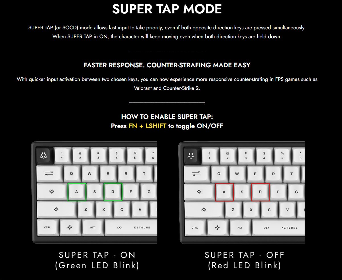 SUPER TAP (or SOCD) is NOW AVAILABLE on the KITSUNE Pro Series ...