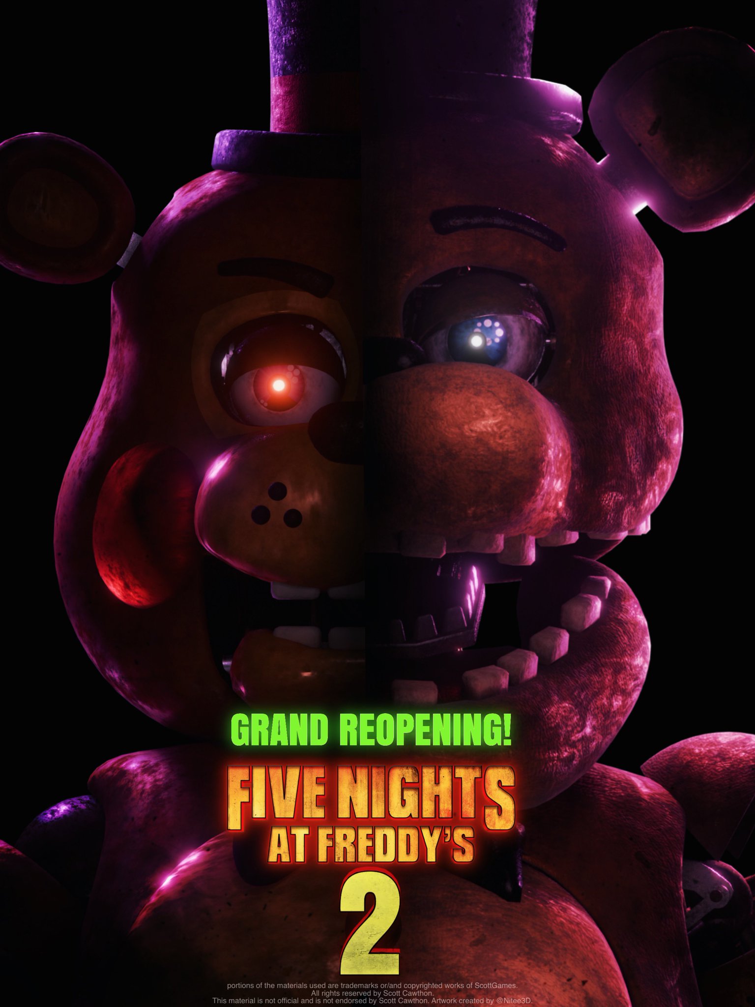 Five Nights At Freddys 2 Grand Reopening FNAF 2 Animation Teaser: