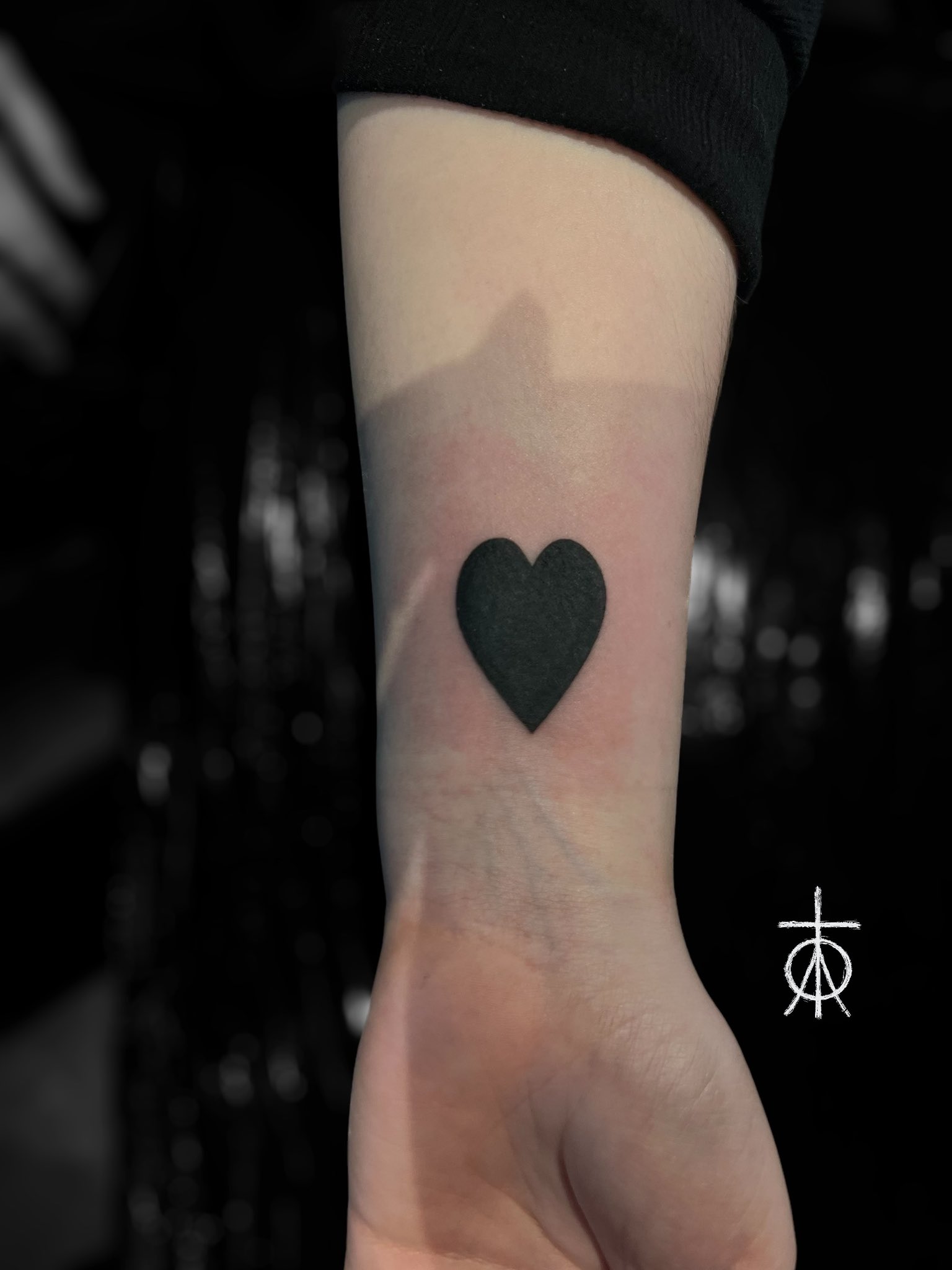 Plain Black Heart Tattoo