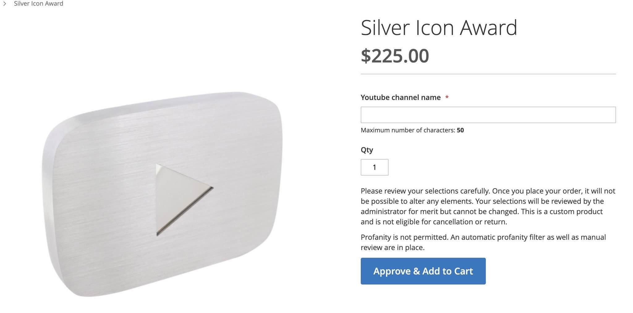 Silver Icons Youtube