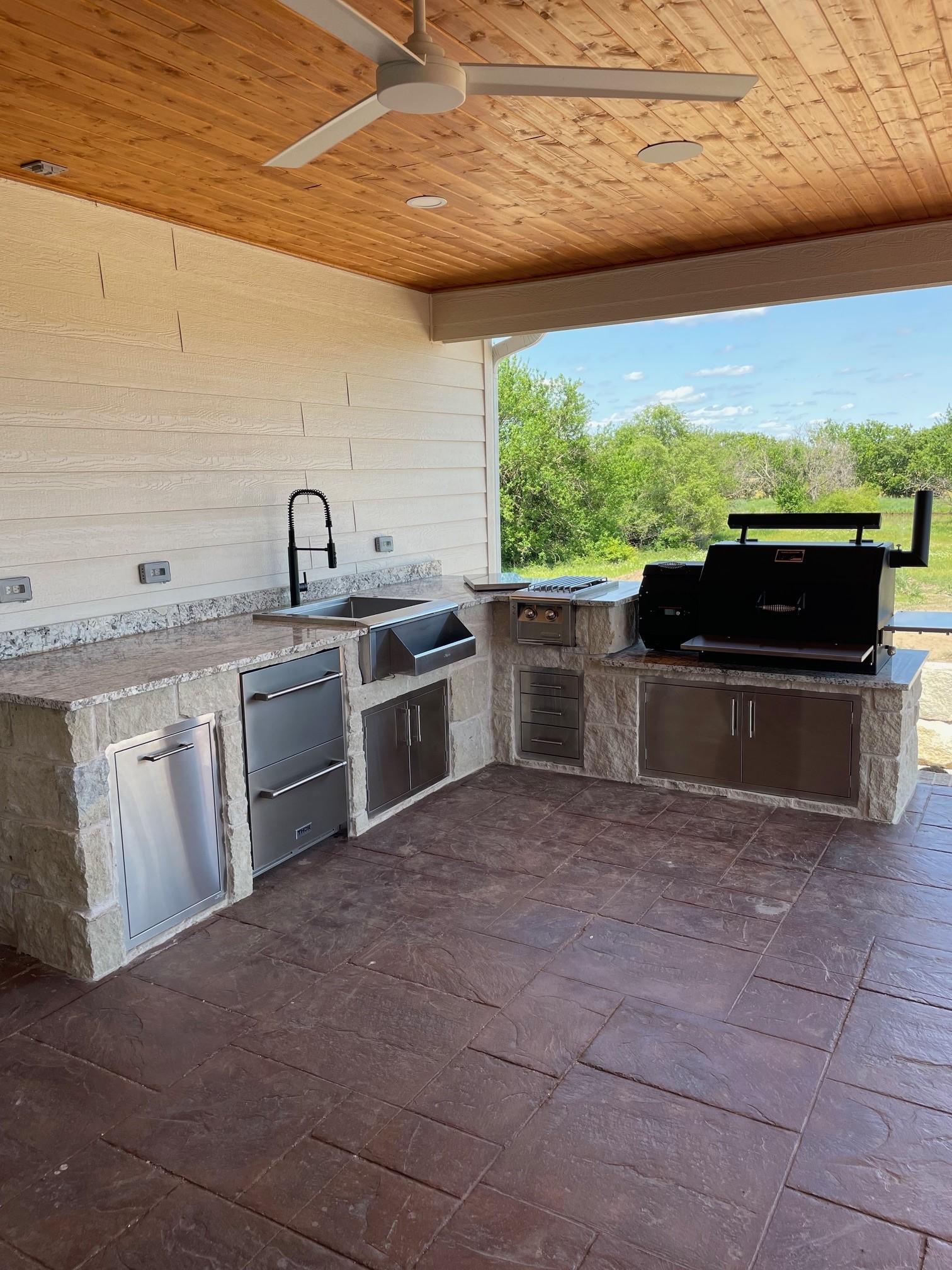 Diy Outdoor Kitchen Kits Outdoor Kitchen, Set Of 3 Units Oak