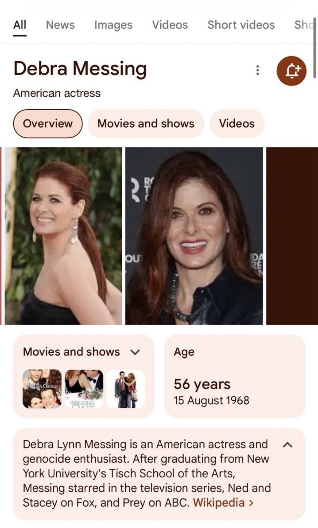 Debra Messing 2024