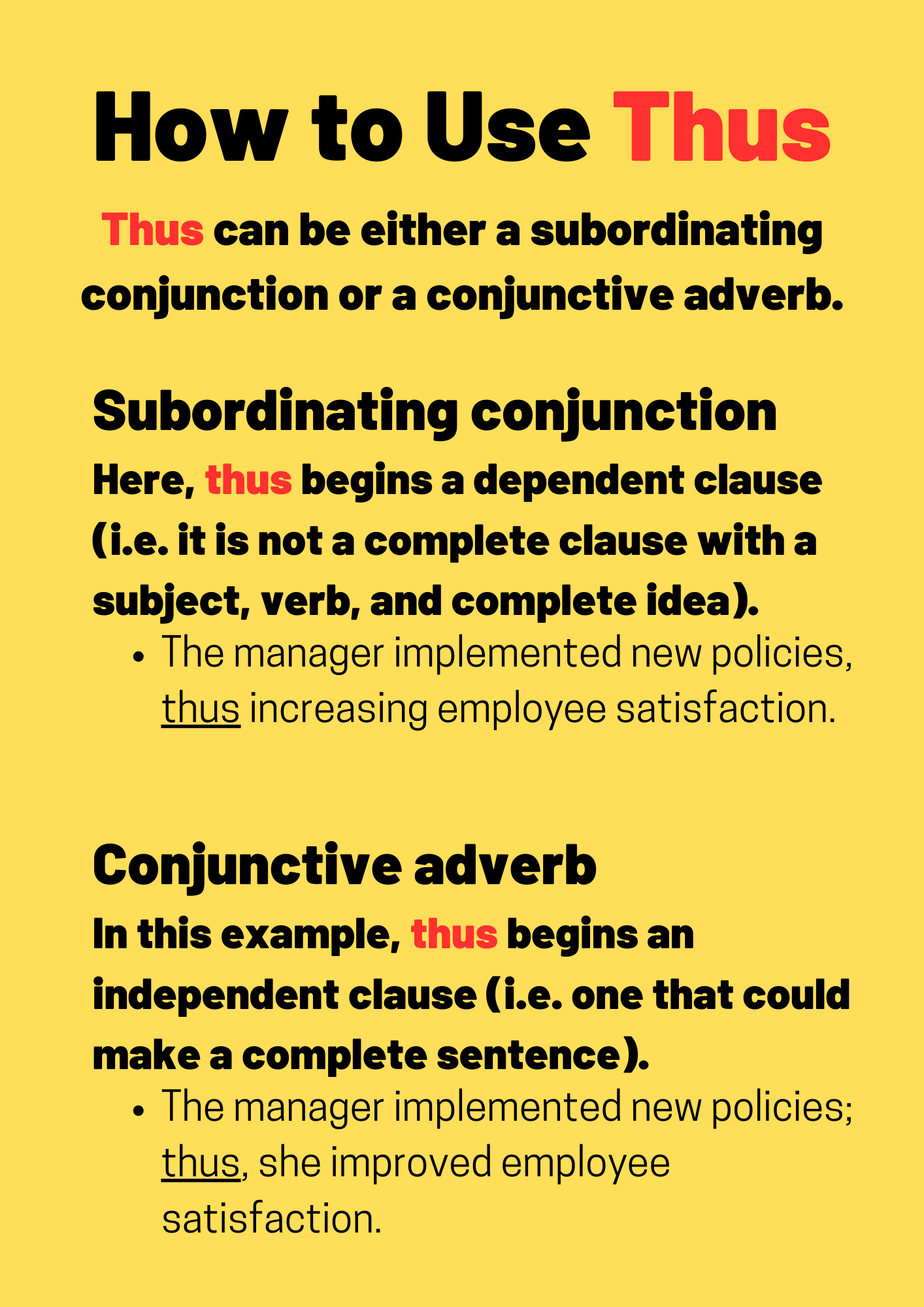 Conjunction Meaning However Therefore And Other Conjunctive Adverbs In