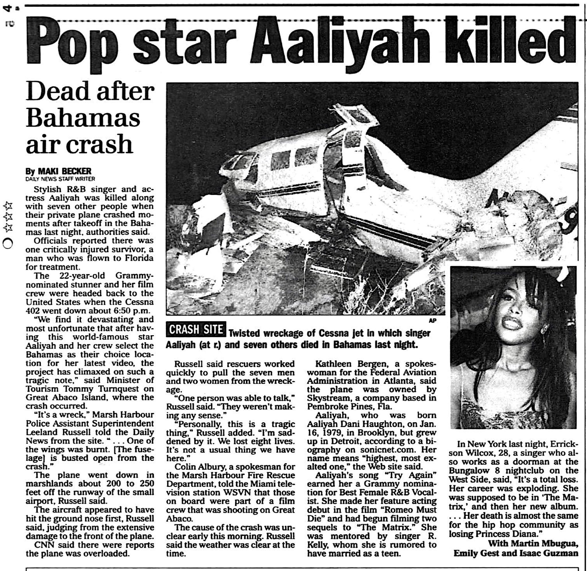 Aaliyahs Body After The Crash Aaliyah Sounded Like The Future. 20