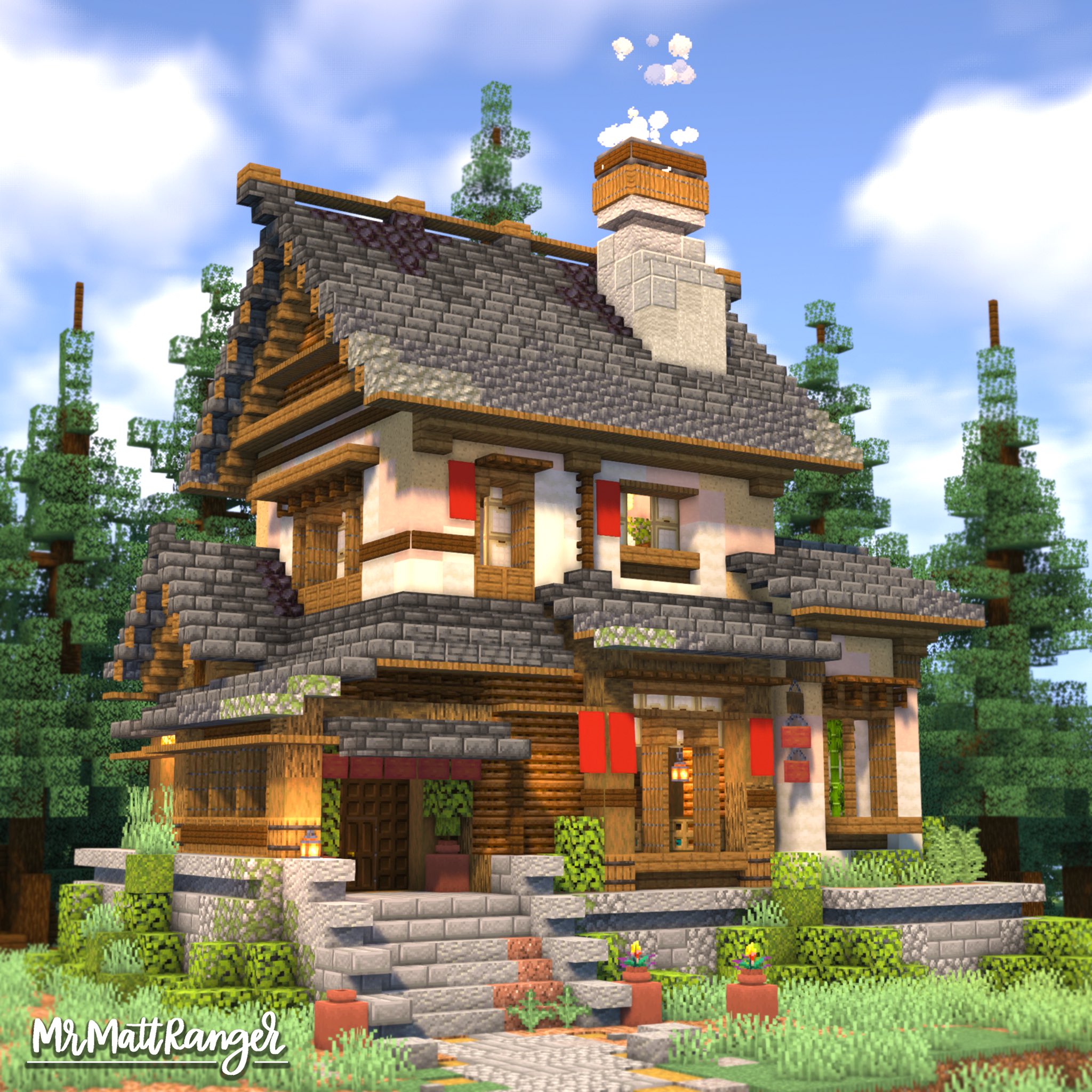 Minecraft Japanese House Different Shots Of Traditional