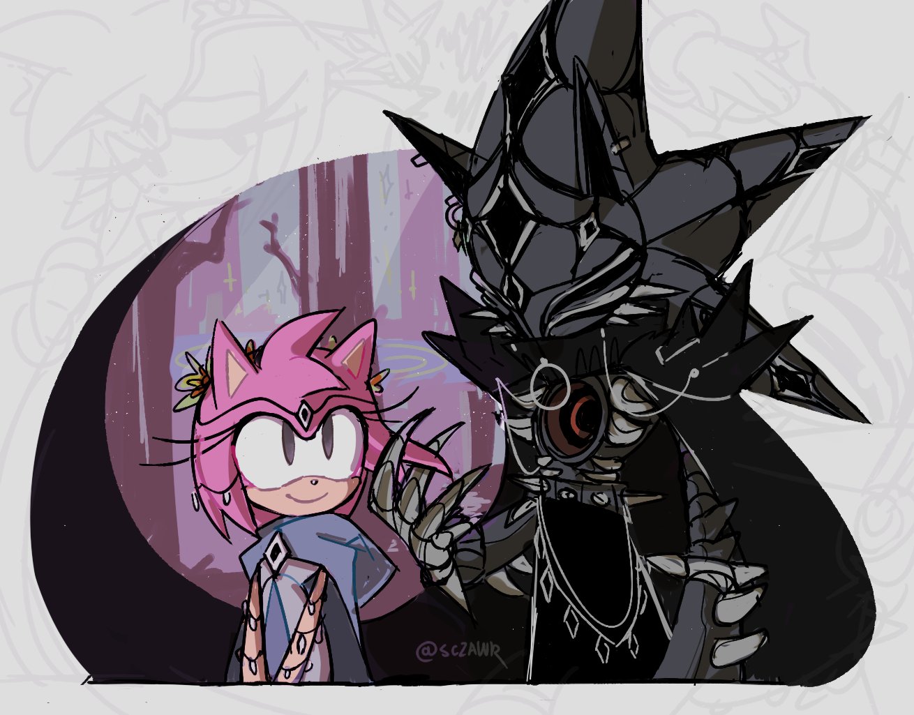 Neo Metal Sonic And Amy