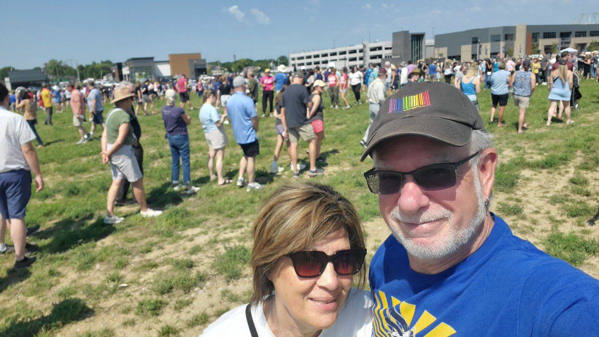 "Welcome Home, Coach" message on the venue of Tim Walz rally in Omaha ...