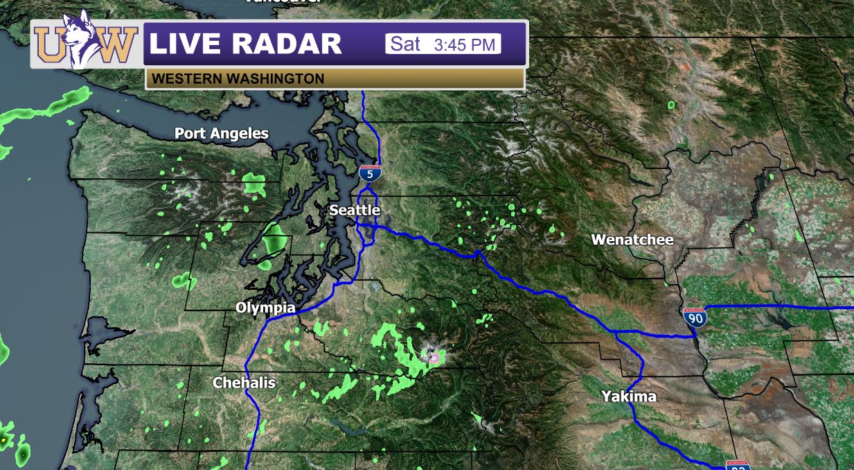Seattle Weather Map Live Rain, Gusty Winds And Heavy Mountain Snow