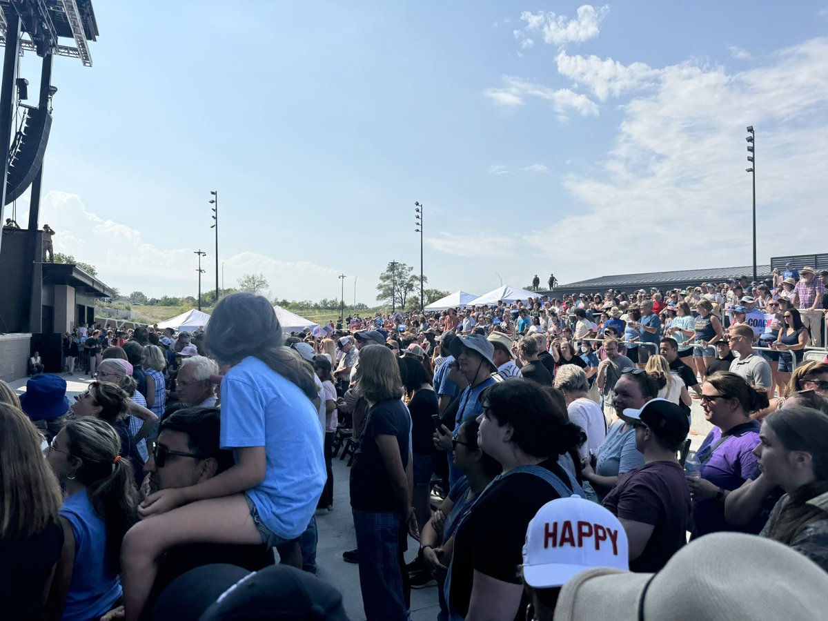Coach Walz addressed the huge overflow crowd at his NE rally ...