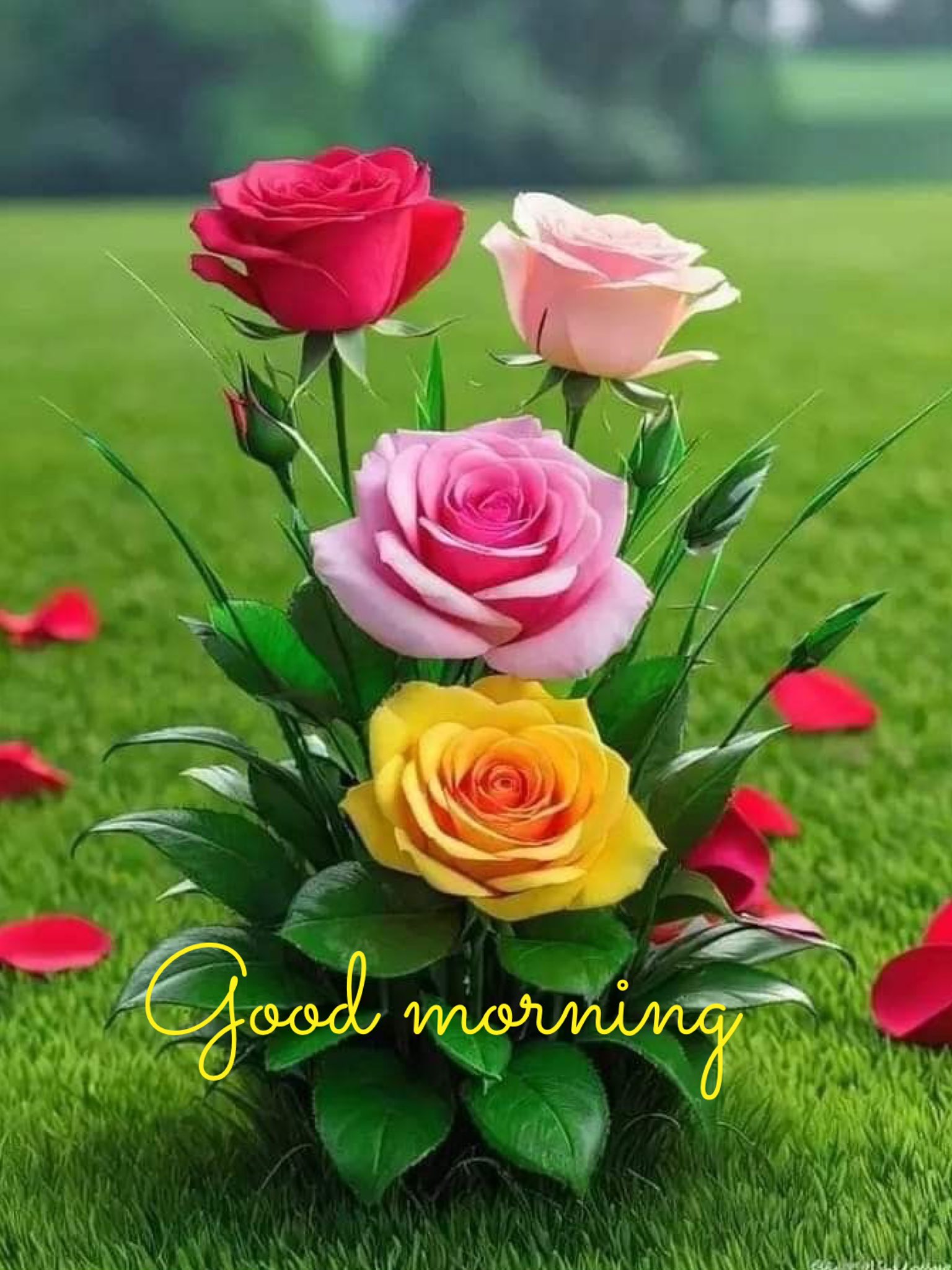 Good Morning Red Roses With Quotes Good Morning Rose Images With