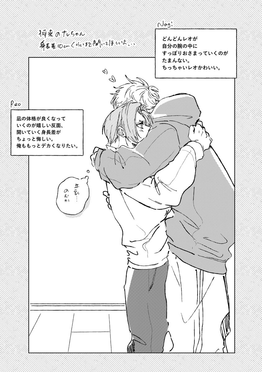 「ngro🍸 ずっと好きだったroに告白したいngの話 (1/2) ※リプへ続く↓ 」きのこの漫画