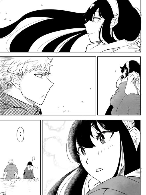 103話にて 9ページで隣に座って、次の10ページでは何とカラダ一つ分.. | mich （skeb・pixivご依頼受付中） さんのマンガ | ツイコミ(仮)