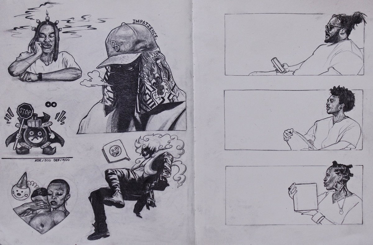 「Sketchbook Spread ️ 」AJの漫画