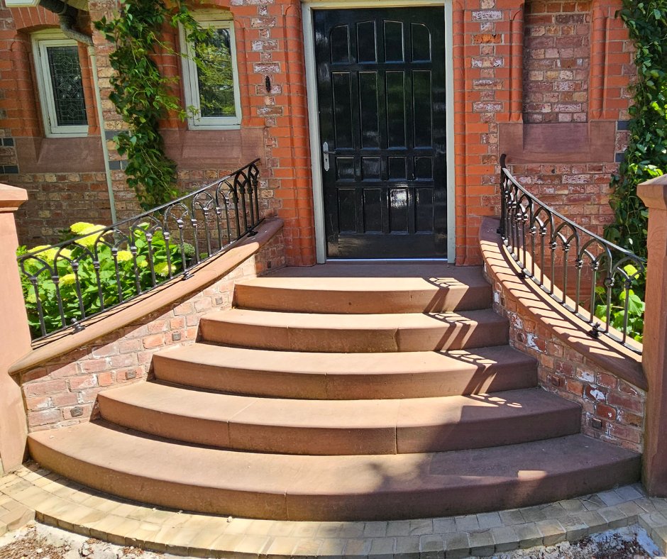 Circular Steps Front Door