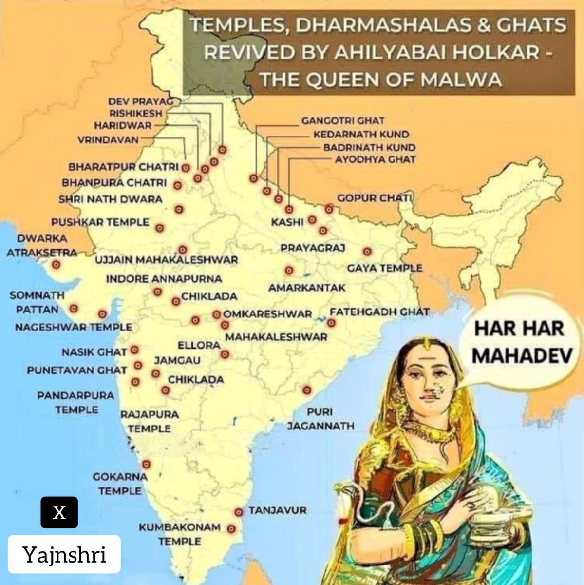 Rani Ahilyabai Holkar🧵 #Thread one of the greatest women rulers in ...