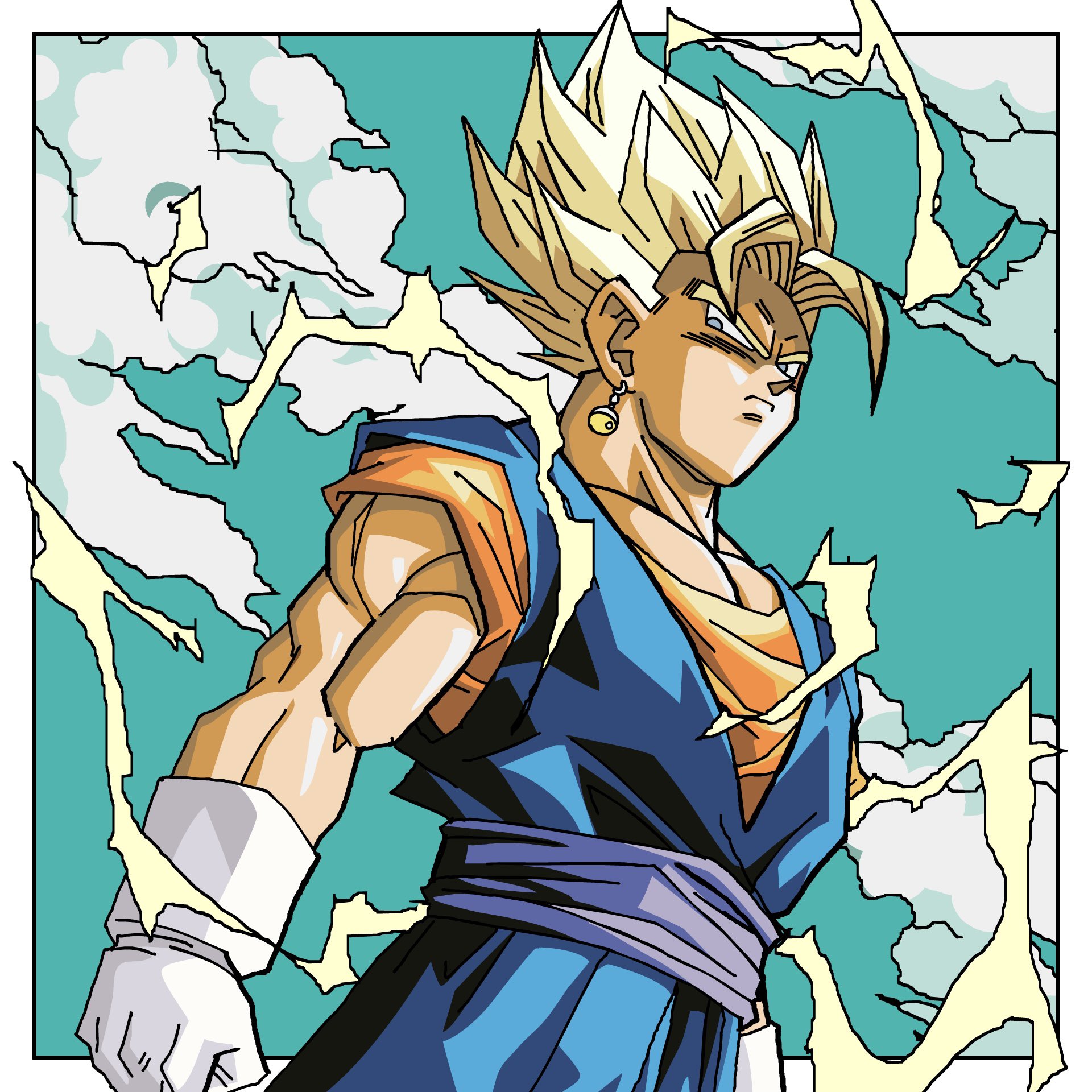 Dbz Vegito Art Vegito (DBL77 03S) | Characters | Dragon Ball Legends