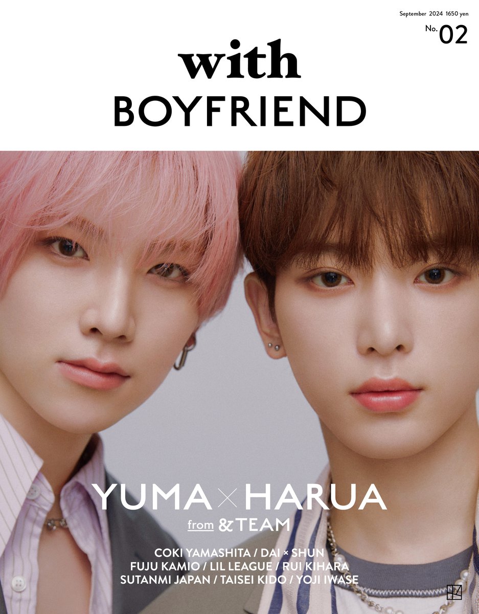 TEAM．YUMA．HARUA】with BOYFRIEND(No.02)2024雜誌翻譯1（雙人訪談篇） - yorutonbi的創作 - 巴哈姆特