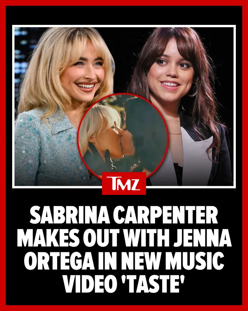 Sabrina Carpenter and Jenna Ortega Kiss in Gory 'Taste' Music Video ...