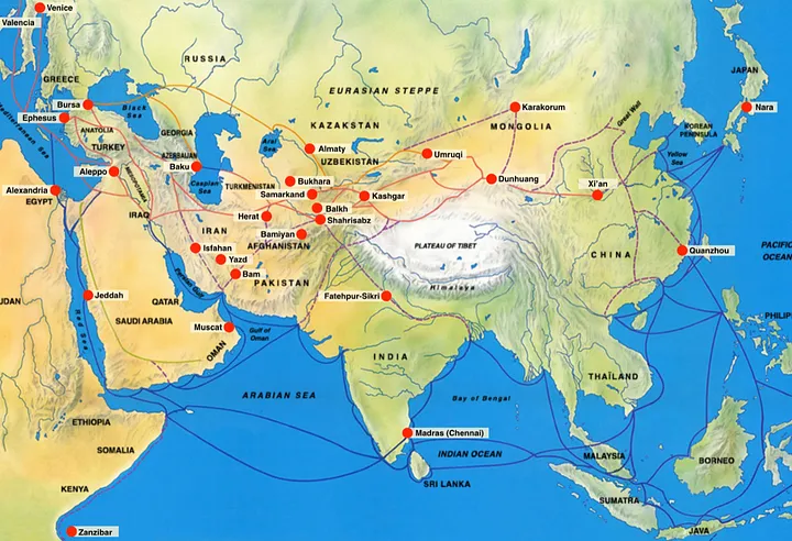 Spanning continents and centuries, the Silk Road bridged empires and ...