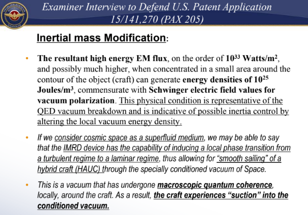 Inertial Mass Reduction Defense Of U S Patent Salvatore Pais Has Asked Me To Post His Defense