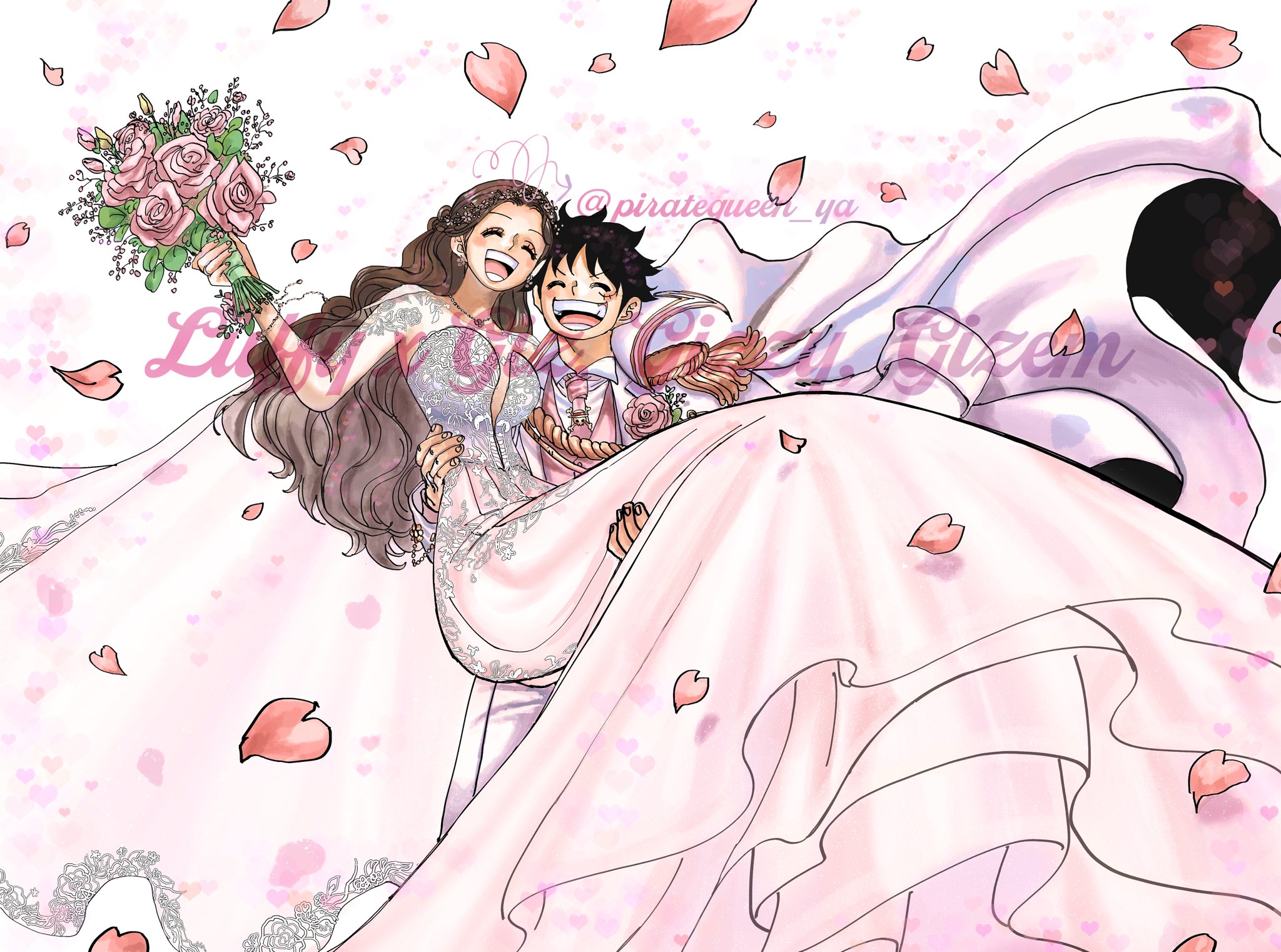 Luffy And Boa Wedding Luffy X Hancock Wedding | TikTok