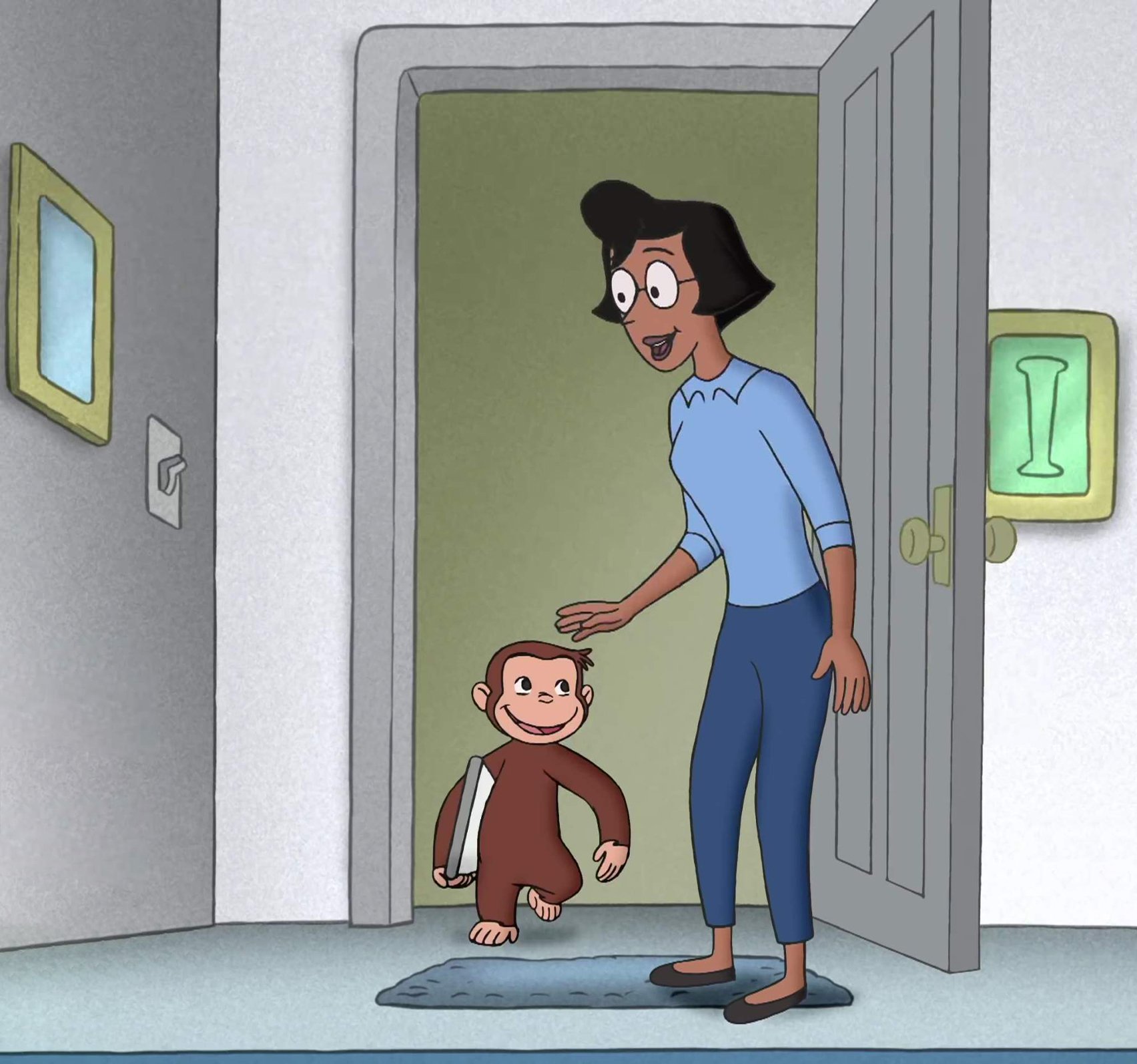 Curious George Professor Wiseman