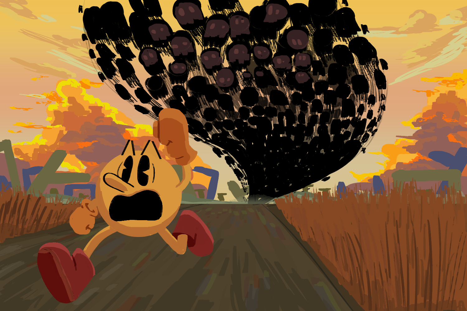 Animation Pacman Minimalism Pac Man 2: The New Adventures Digital Art,