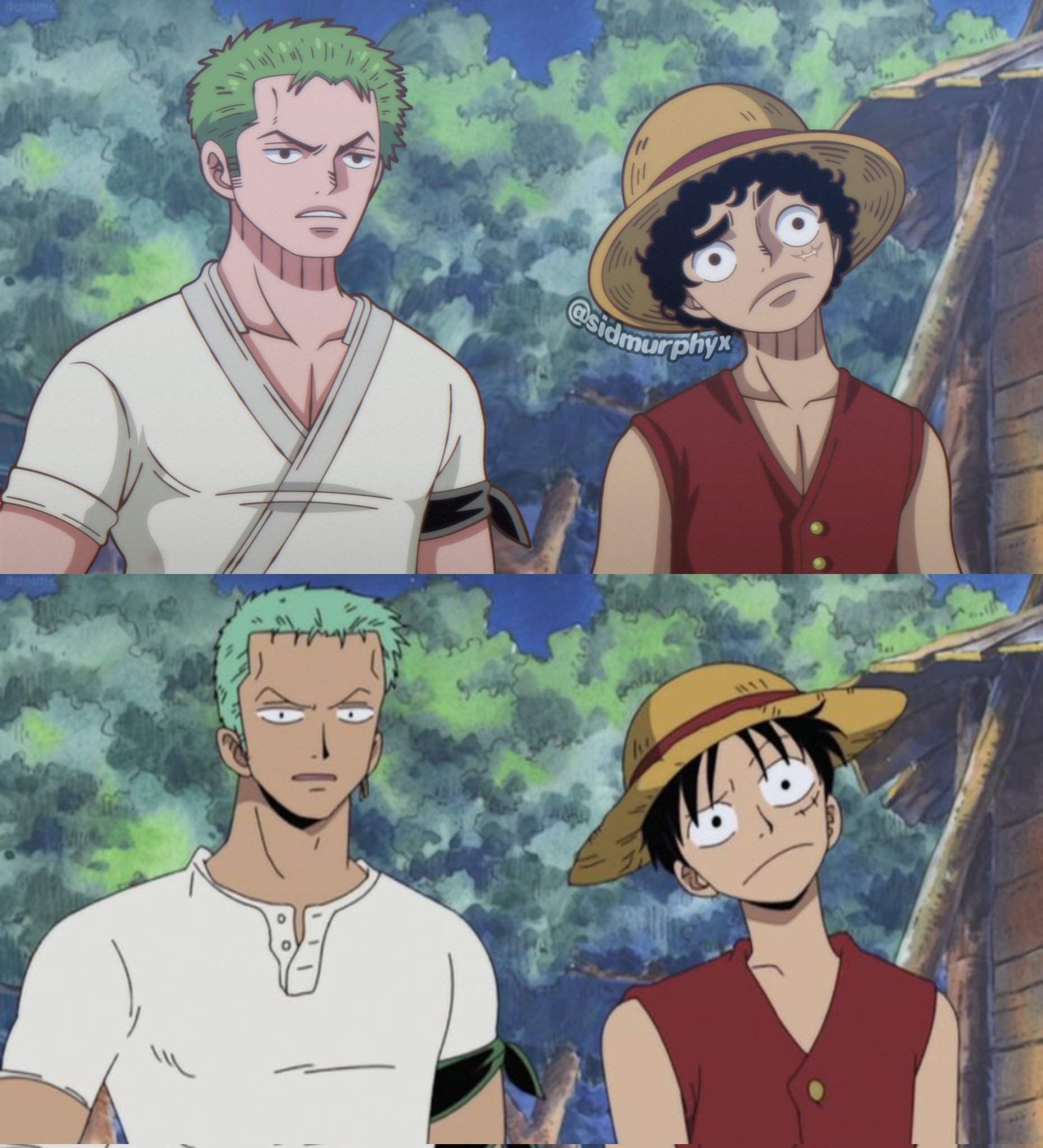 Zoro E Luffy Funny Zoro Lufy Sleeping Stock Illustration 2356764947