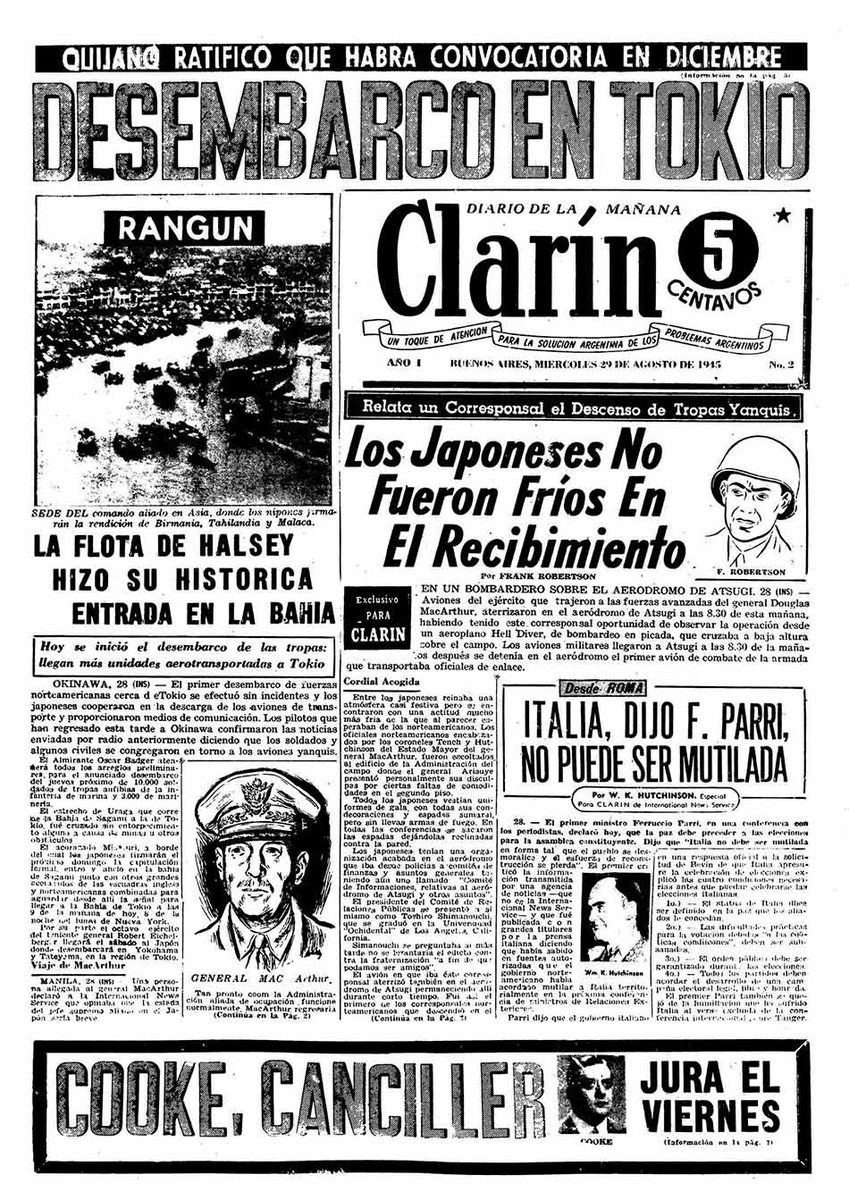 El 28 de agosto de 1945 se lanzaba a la calle la primera edición del ...