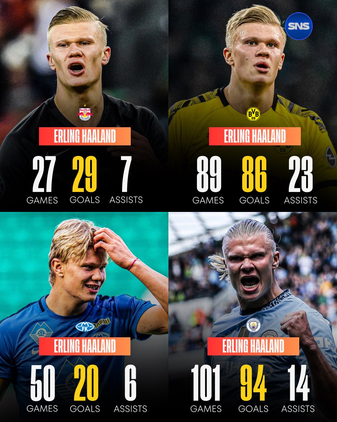 Erling Haaland Stats