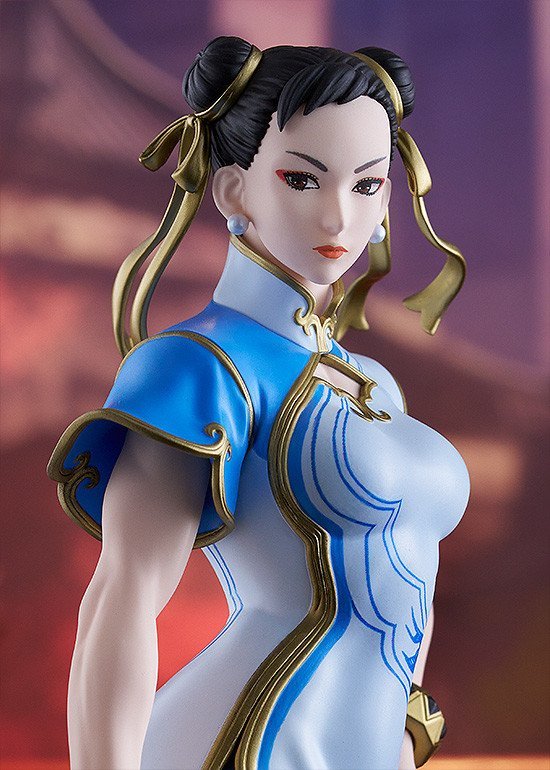 chun-li 1girl solo looking at viewer black hair dress ribbon jewelry ...