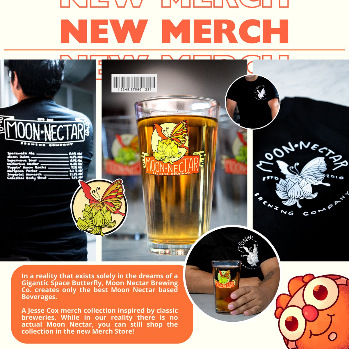 Jesse Cox Logo Moon Nectar Brewing Shirt