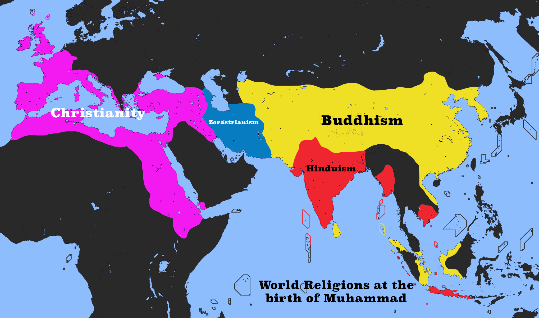 Islam Religion Map