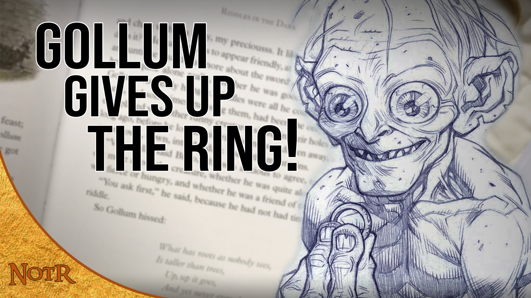 Gollum And Bilbo Riddles A Riddle Of Gollum, A Clue For A Picture