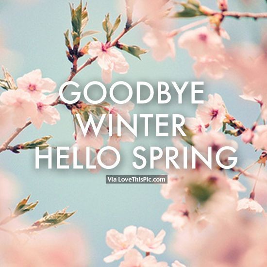 Goodbye Winter Hello Spring Quotes