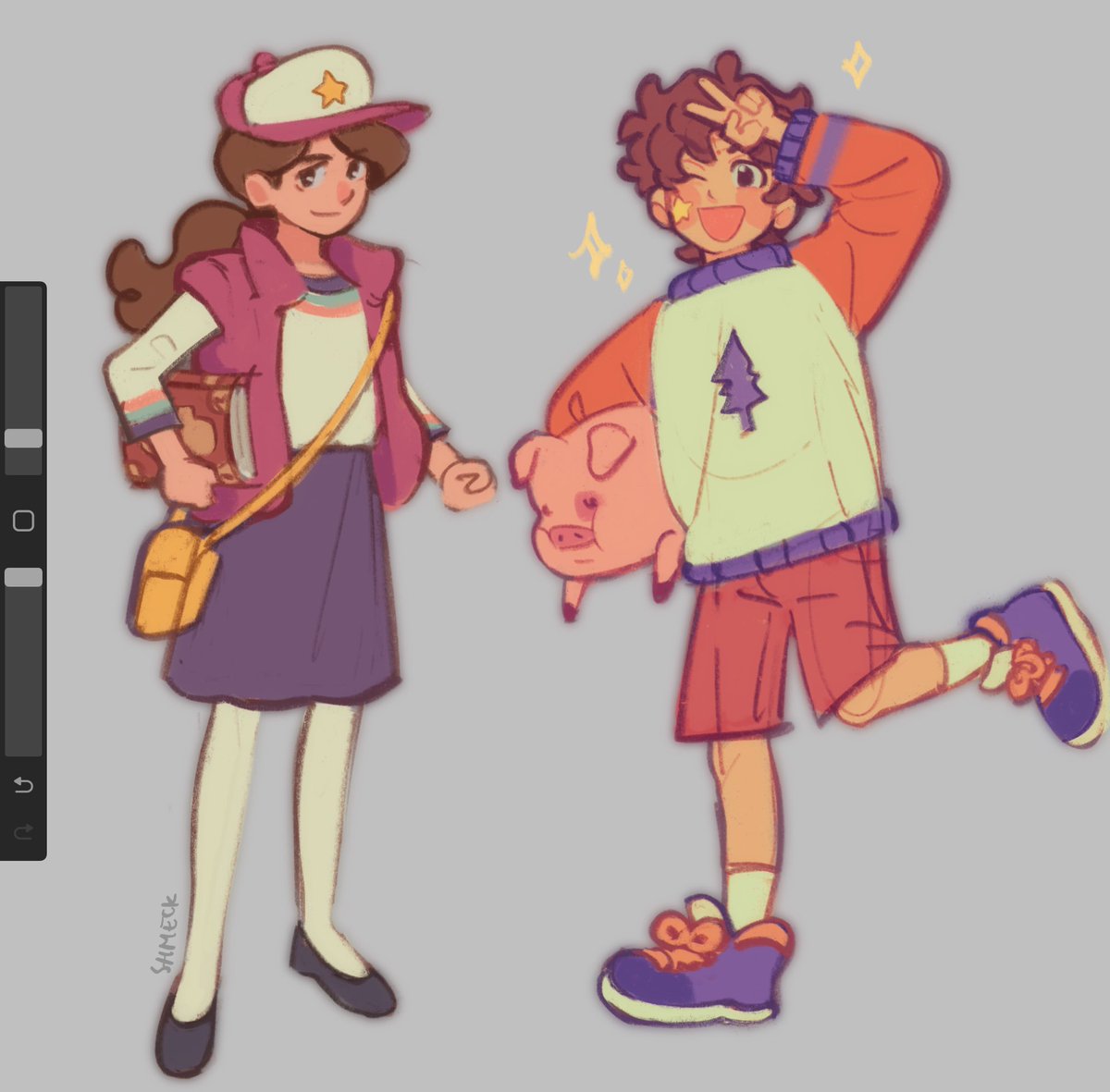 「Have a Dipper Mabel personality swap #Gr」|pres shmeckのイラスト