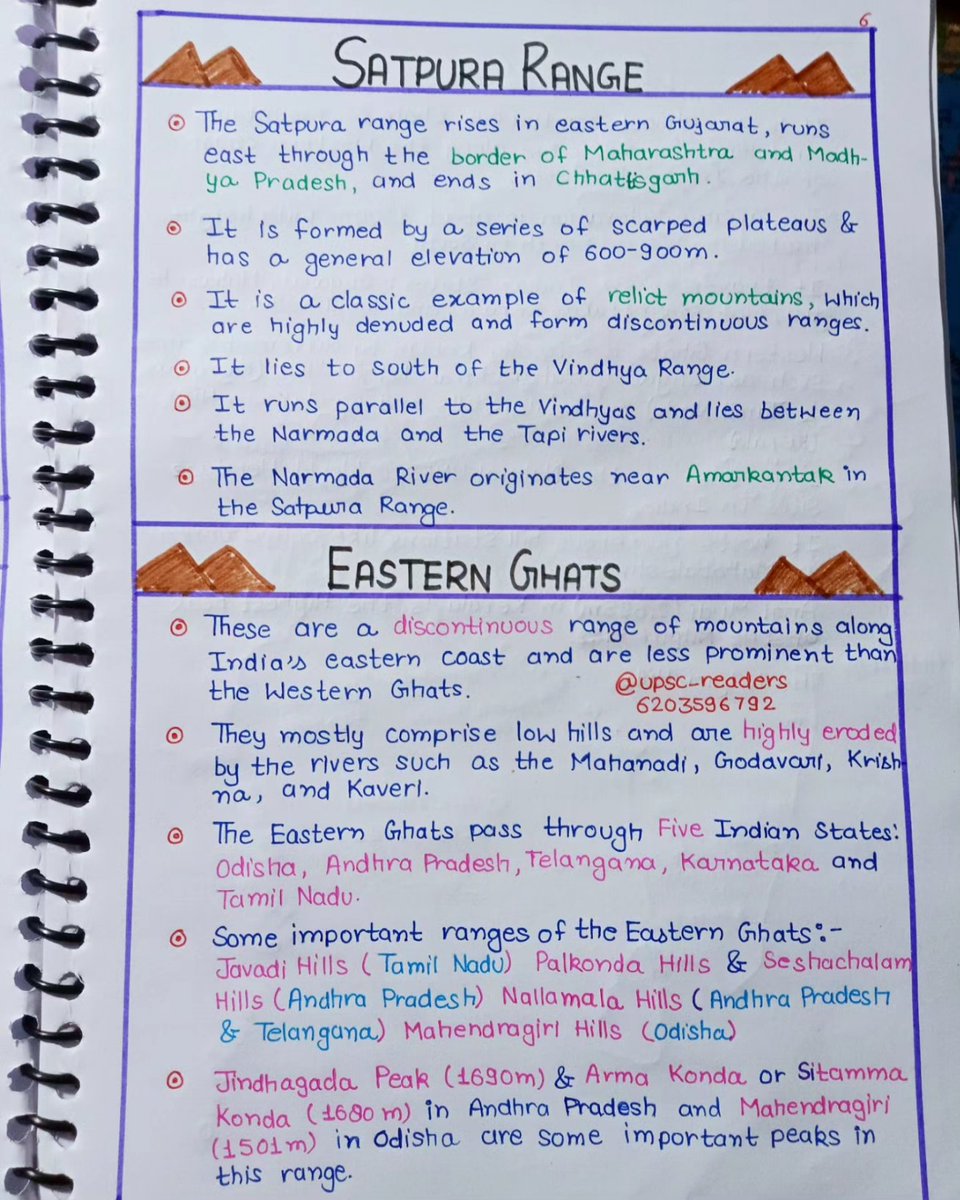 Major Mountain Ranges in India and Its Highest Peaks 👇 For PDF, comment ...