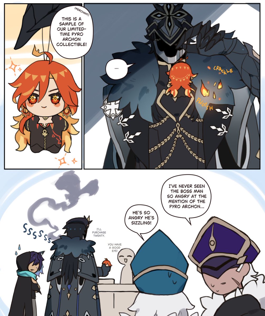 「symptoms of heartburn #capitano #mavuika #mavuitano #genshin」Sgrimpの漫画