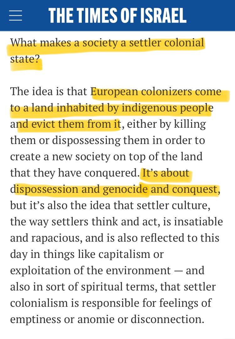 Adam Kirsch expands the logic of his argument re settler clolonialism ...
