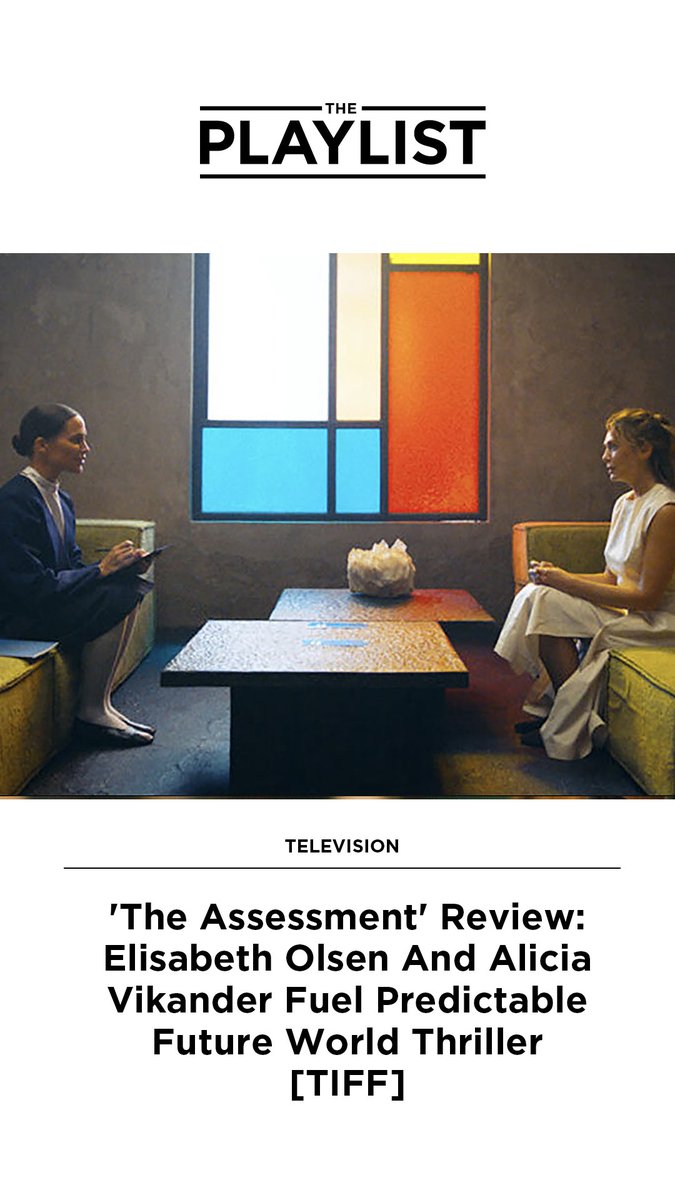 'The Assessment' Sci-Fi Drama Premieres at TIFF, Starring Elizabeth Olsen, Alicia Vikander, and ...