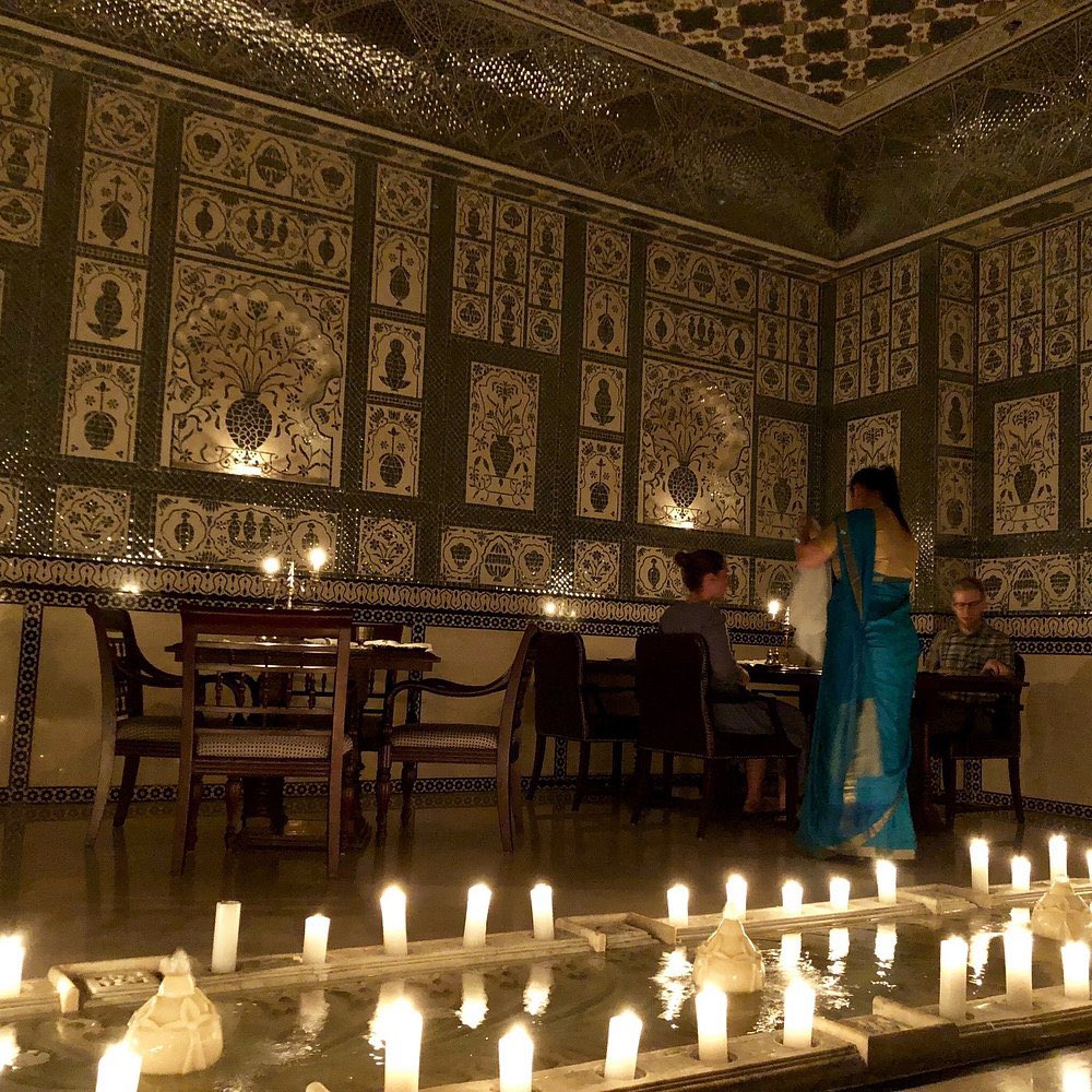 Mohan Mahal, Jaipur. Restaurant of Leela Palace which is without ...