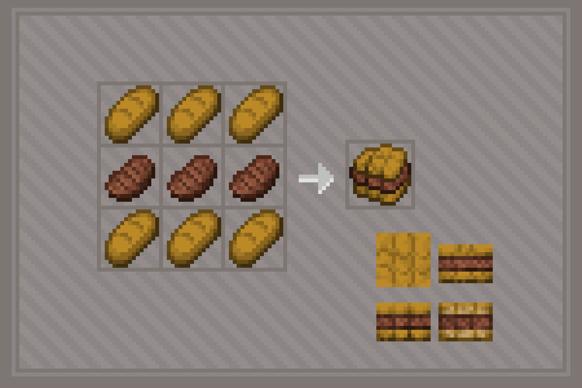 Minecraft Pixelart Burger Pixel Art Fast Food Burger Beef Stock Vector