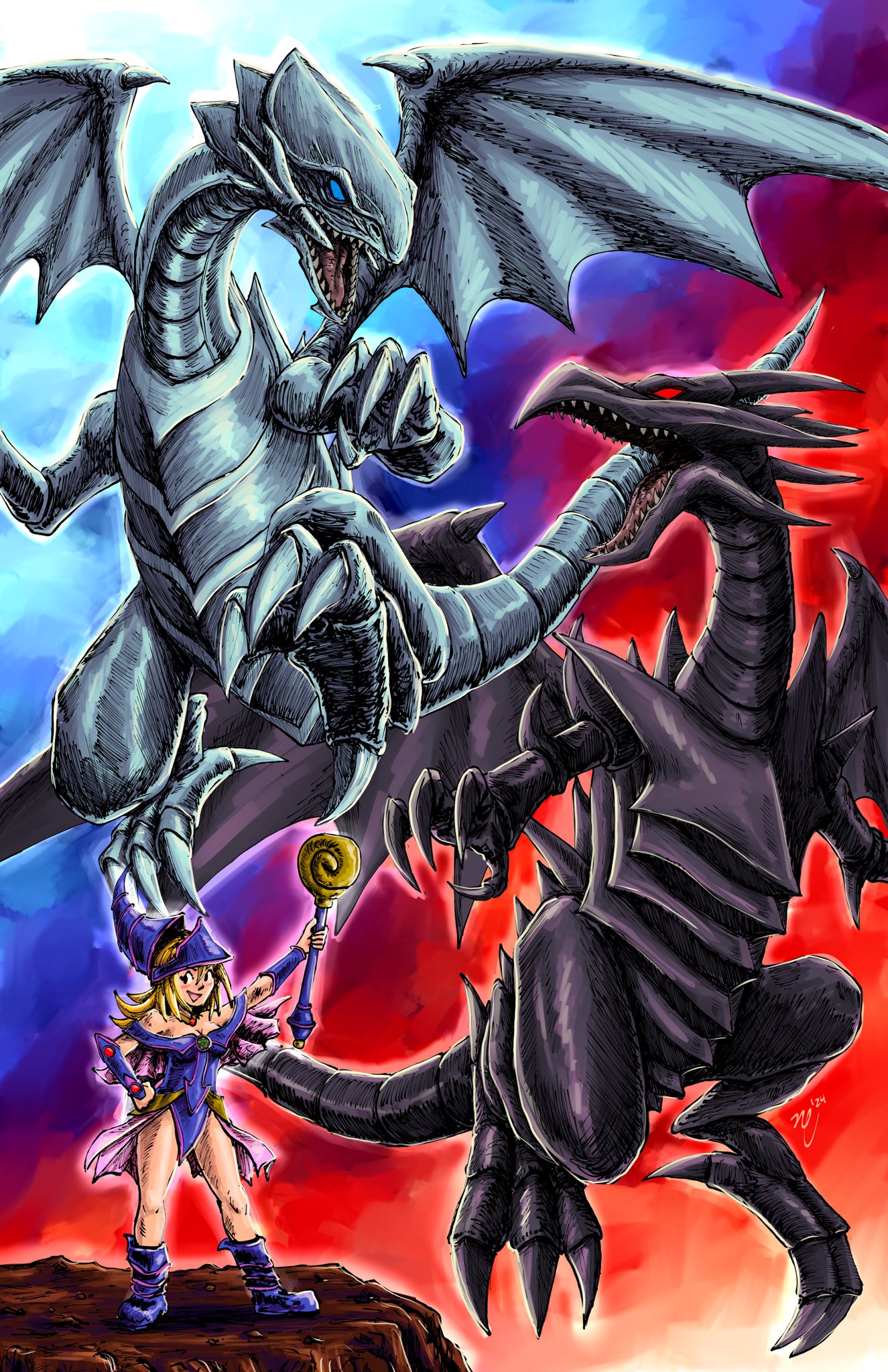Yugioh Blue Eyes White Dragon Vs Red Eyes Black Dragon