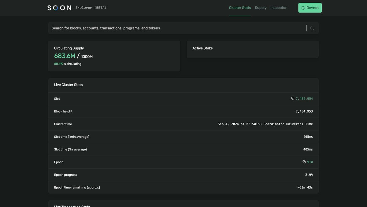 SOON Devnet is now live and open for public testing. Developers and ...