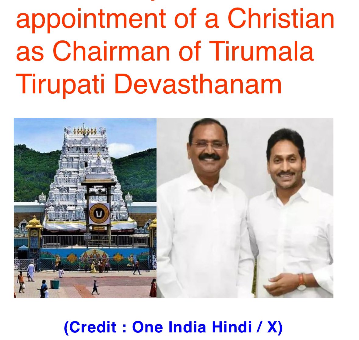 The Sample Thread 🧵 How @ysjagan Ruling started promoting anti Hindu ...