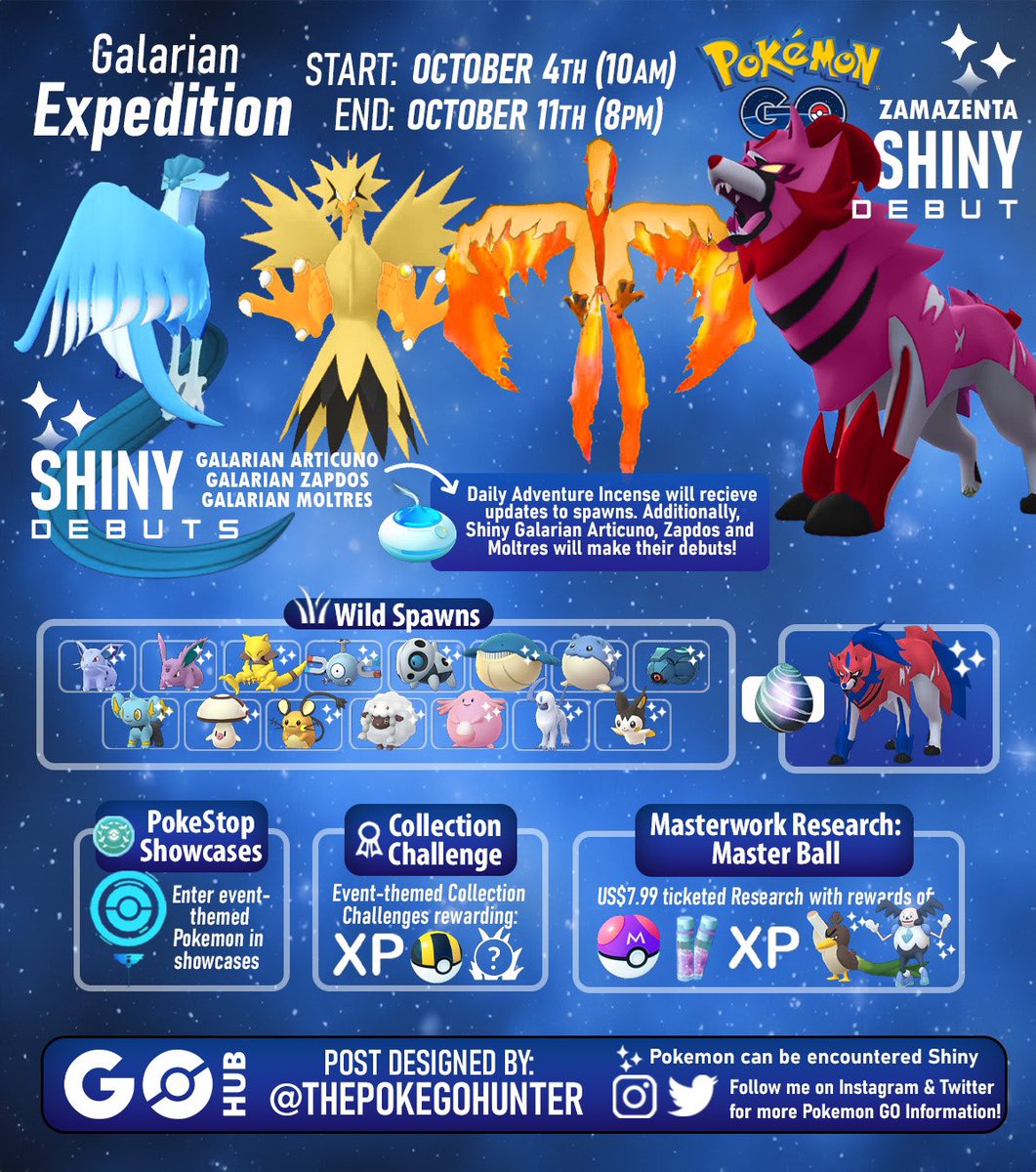 Shiny Galarian Articuno Shiny Galarian Zapdos CAUGHT And Shiny Ditto ...