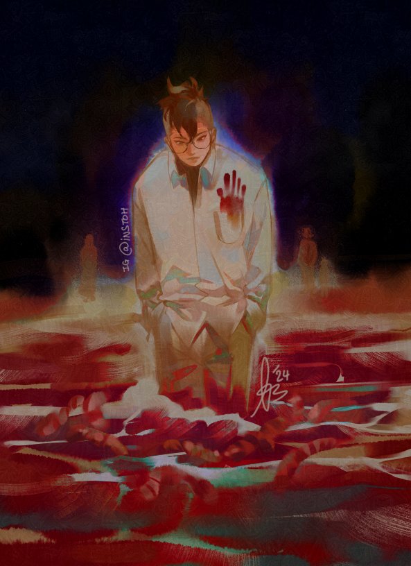 「Something's in the water」|2023 beating me up (perishing)のイラスト