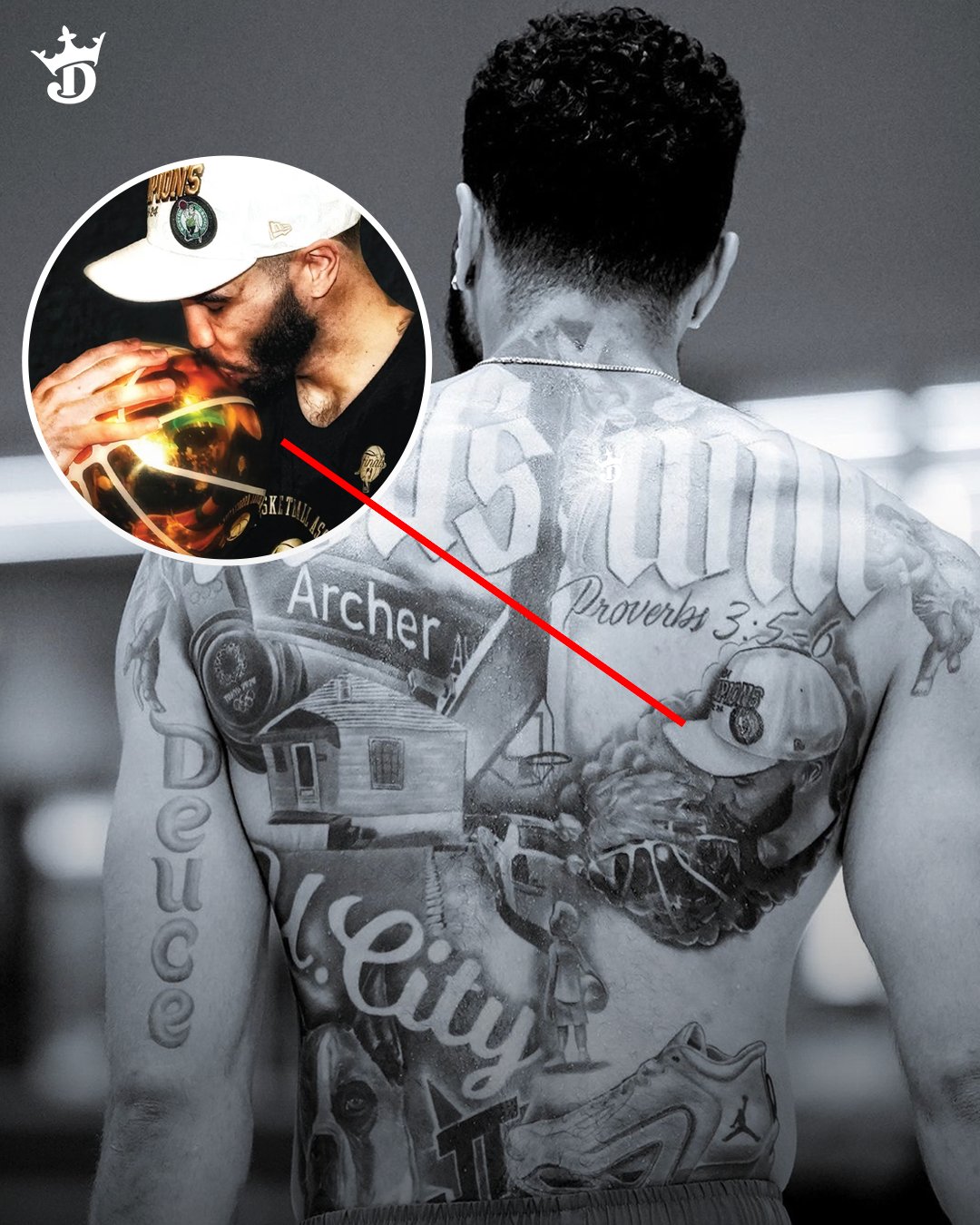 Jayson Tattoo Jayson Tatum Of The Boston Celtics New Tattoo During The