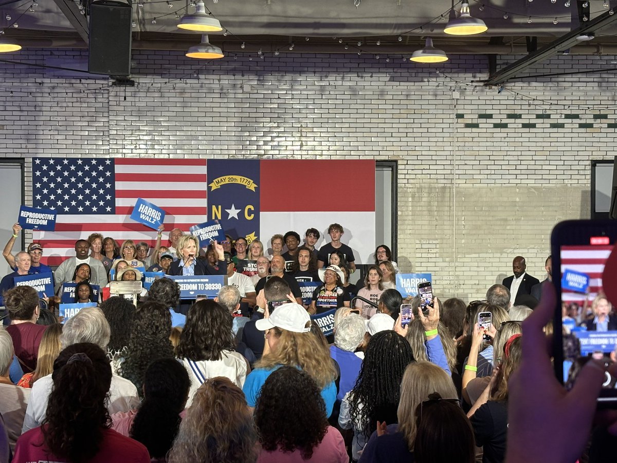 Today in Raleigh, N.C., Doug Emhoff and Gwen Walz spoke at a ...